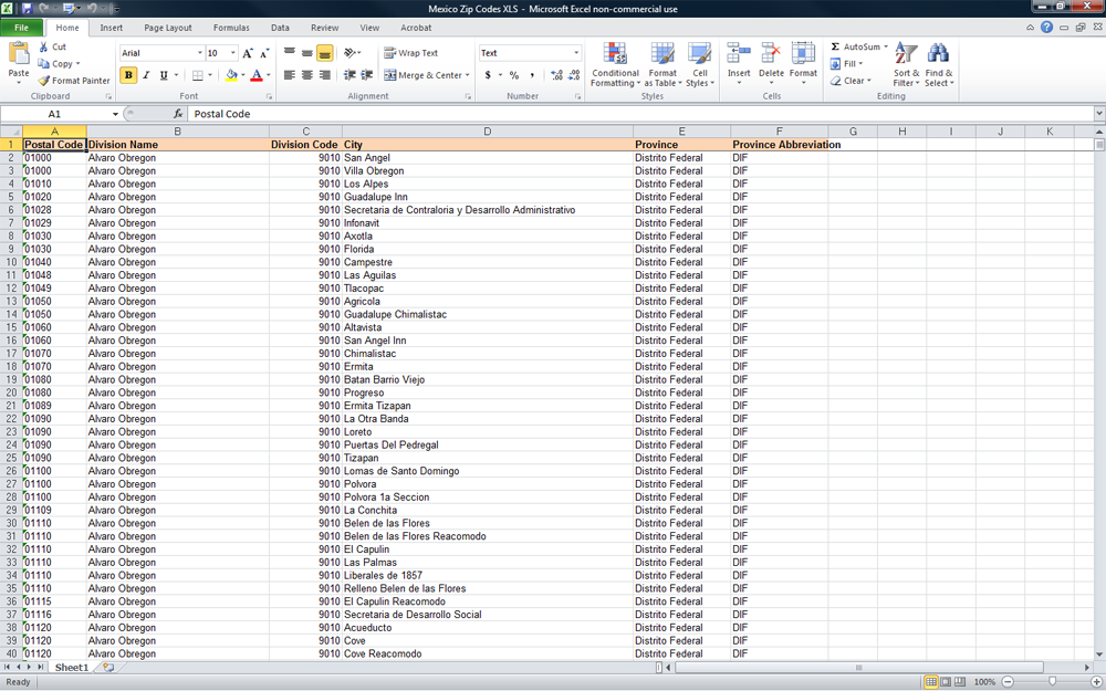 May 2024 Mexico Postal Zip Code Databases And Lists Instant Download